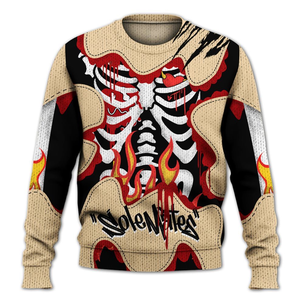 Knitted Sweater To Match Dunk Low Strawberry Waffle - Skeleton Burning ...